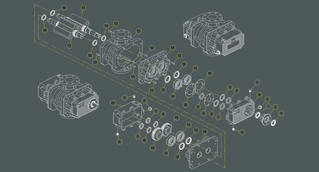 Three-lobe rotary blower ASR3 - type Roots